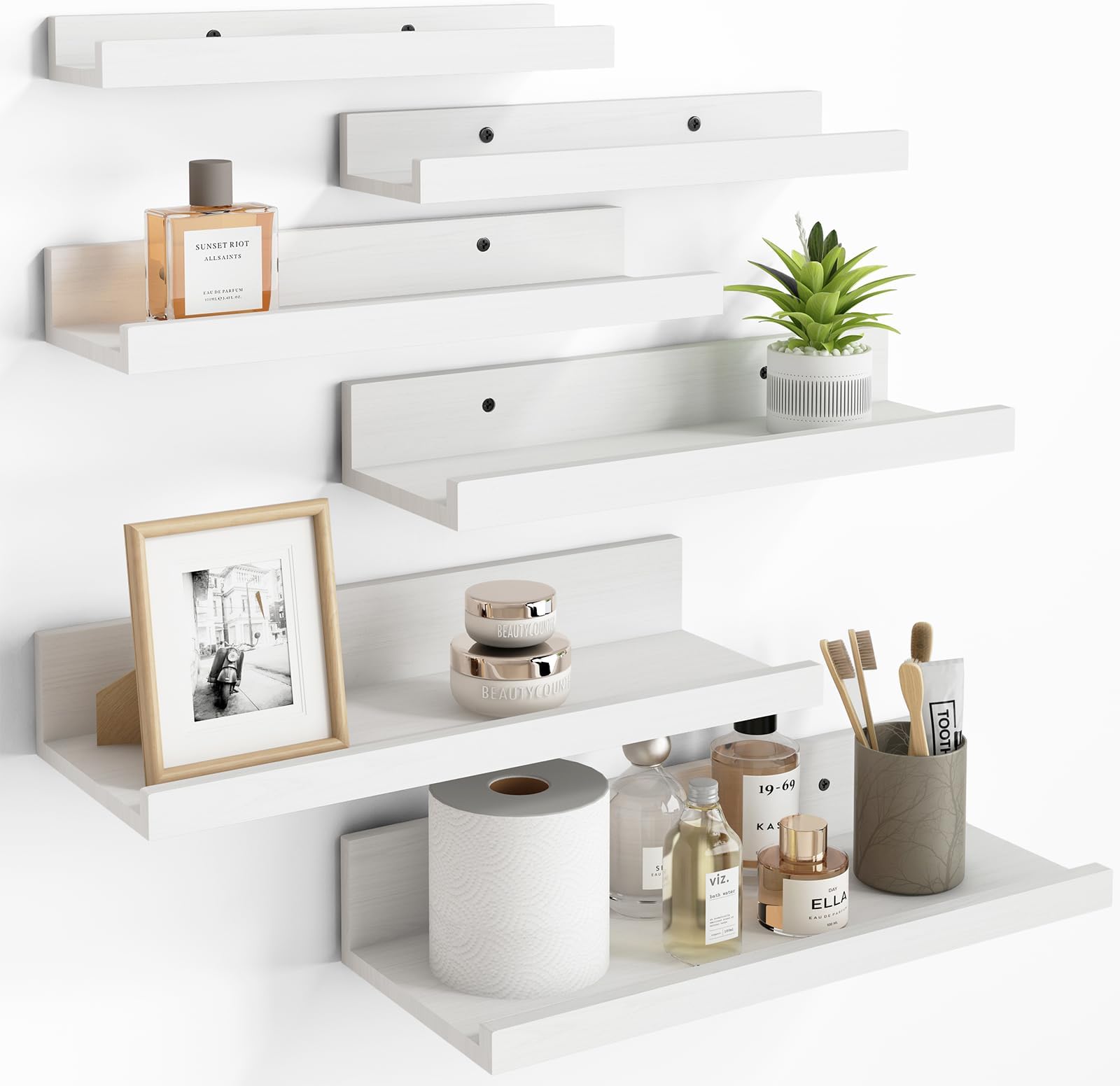 Amazon.com: Fixwal Floating Shelves for Wall, Small White Shelves Wall ...