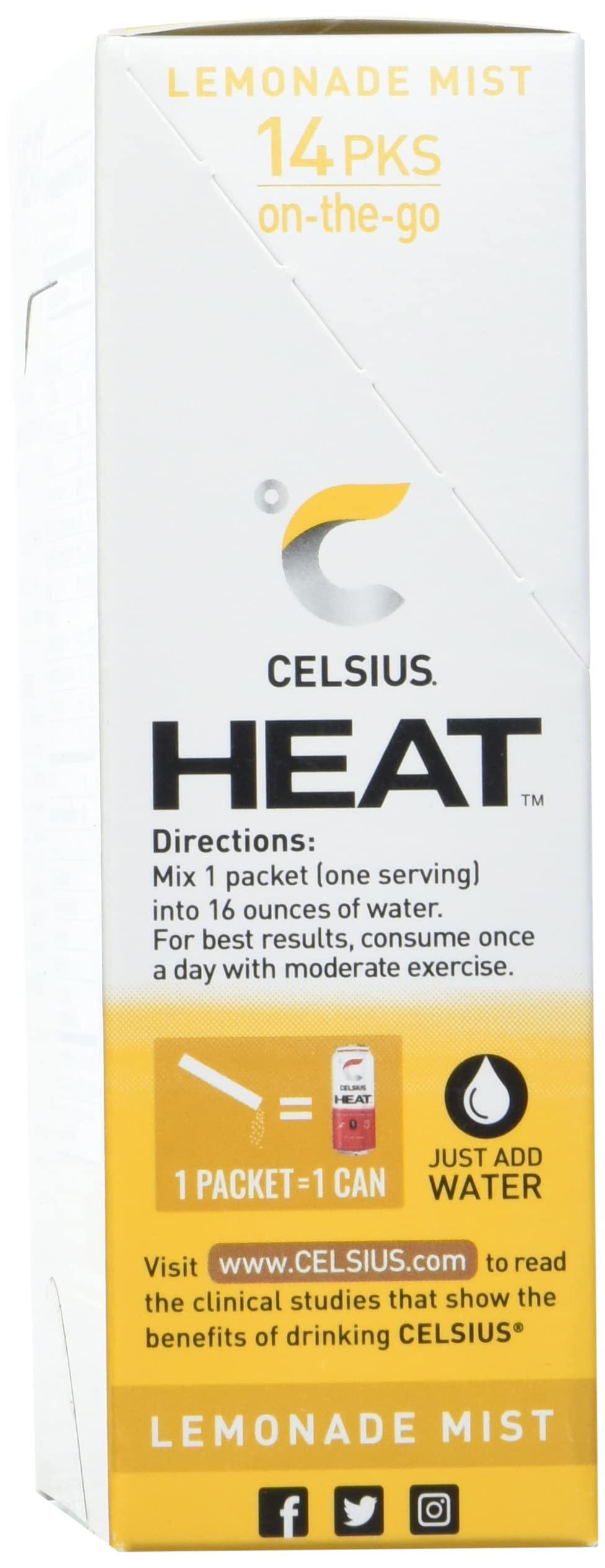 Snapklik.com : CELSIUS HEAT On-the-Go Performance Energy Powder Sticks ...