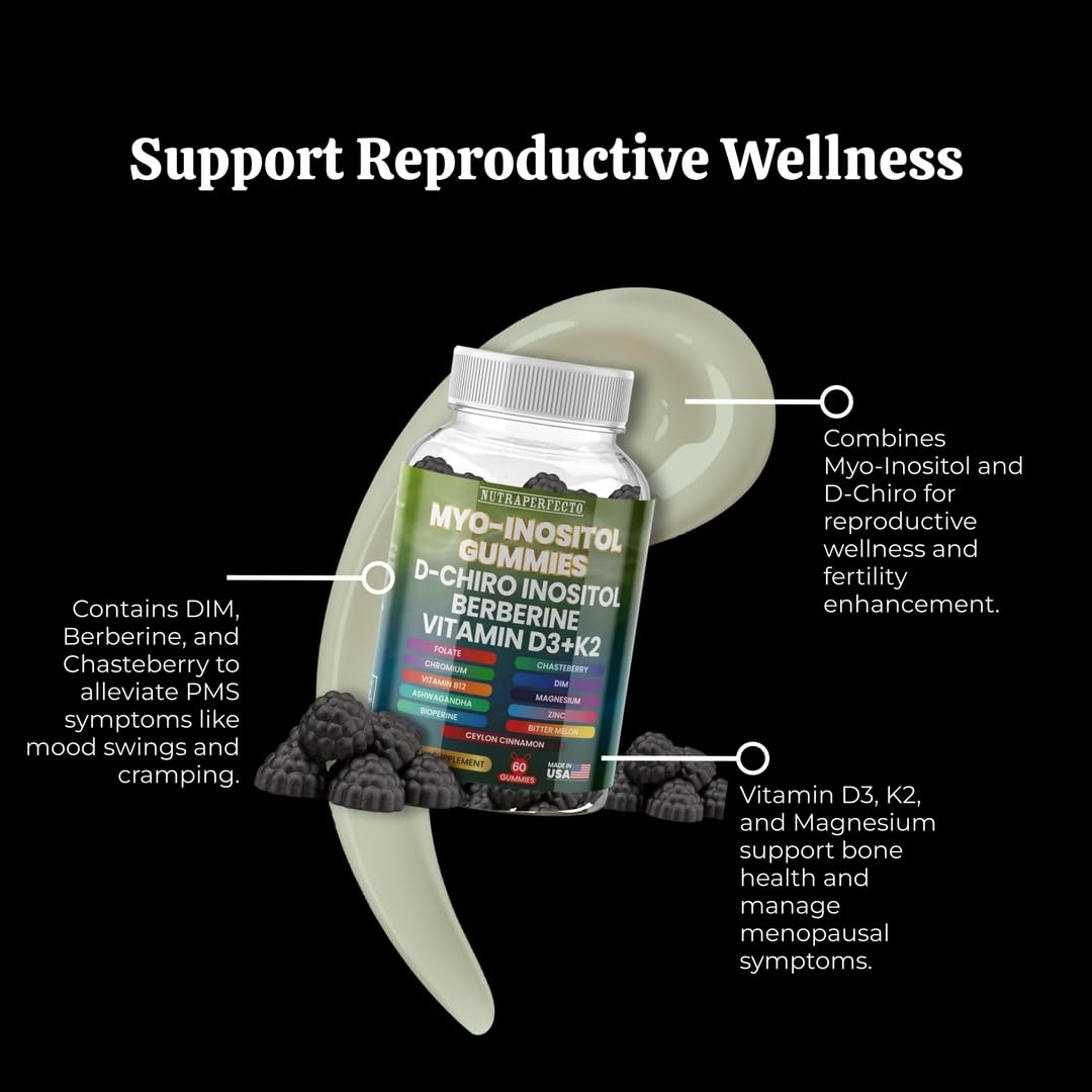 Snapklik.com : Sugar Free Inositol Gummies, Myo-Inositol & D-Chiro ...