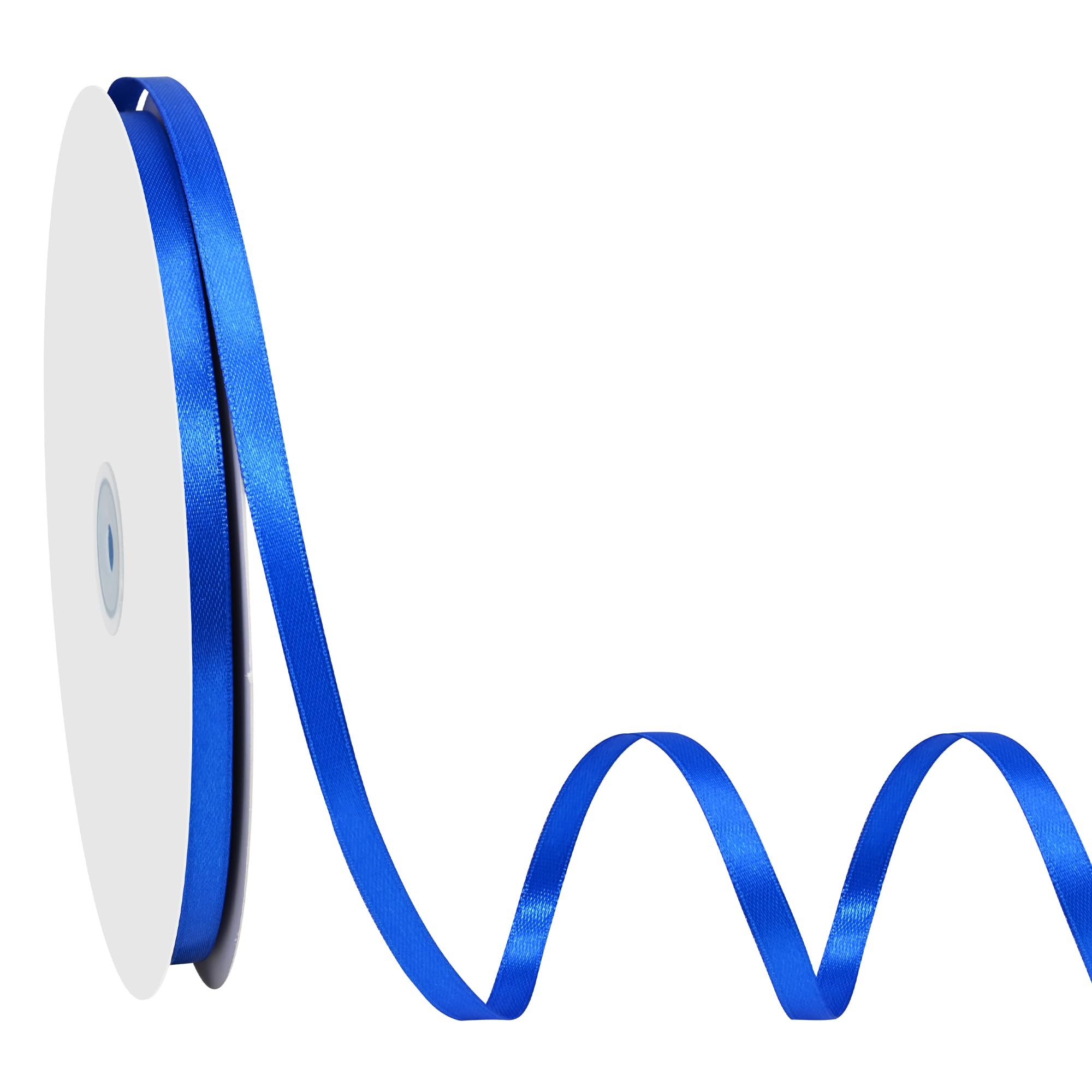 Snapklik.com : 1/4 Inch Wide 100 Yards Double Face Royal Blue Satin ...