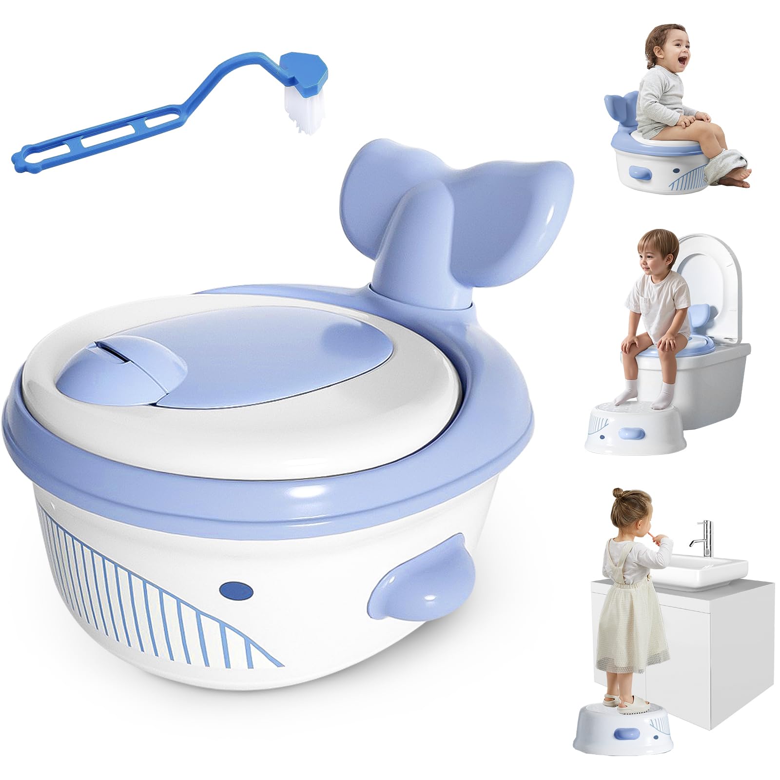 Amazon.com: 3-in-1 Whale Toddler Potty Training Toilet & Detachable ...
