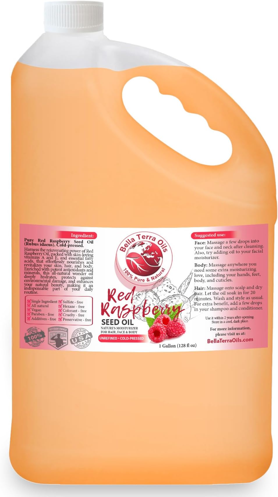 Amazon.com : Au Natural Organics Red Raspberry Seed Oil - Natural Face ...