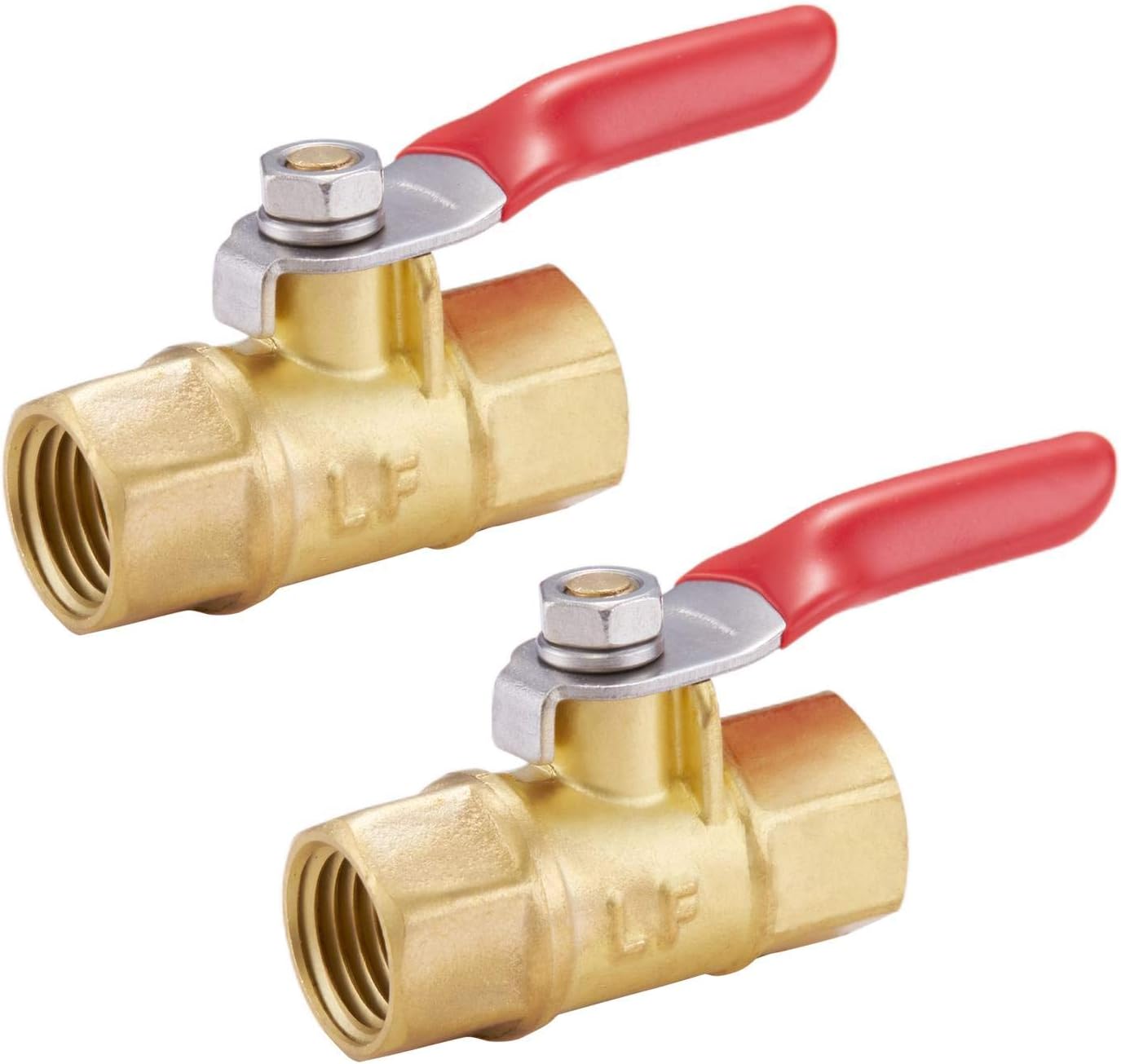 Amazon.com: Minimprover Brass 2 PCS Inline Mini Ball Valve Shut Off ...