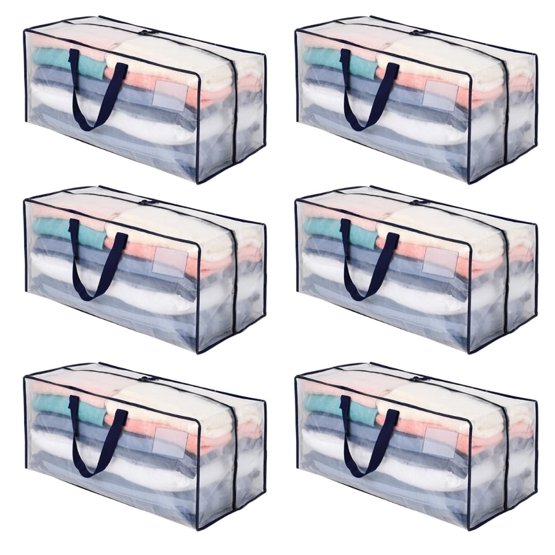 Snapklik.com : VENO 6 Pack Heavy Duty Extra Large Clear Moving Bags W ...