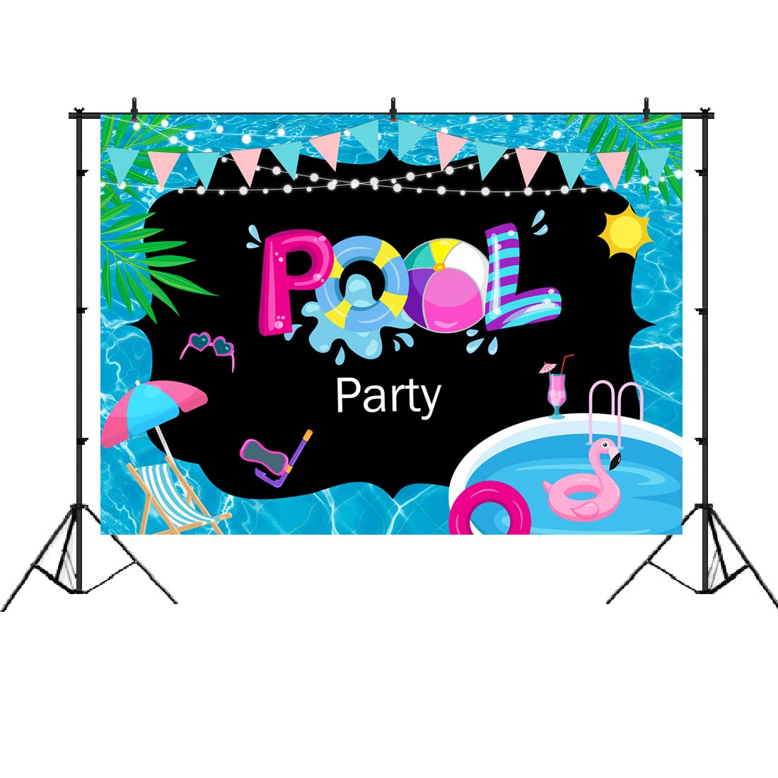 Summer Pool Party Theme Backdrop Swimming Water Wave Splash Baby Shower ...