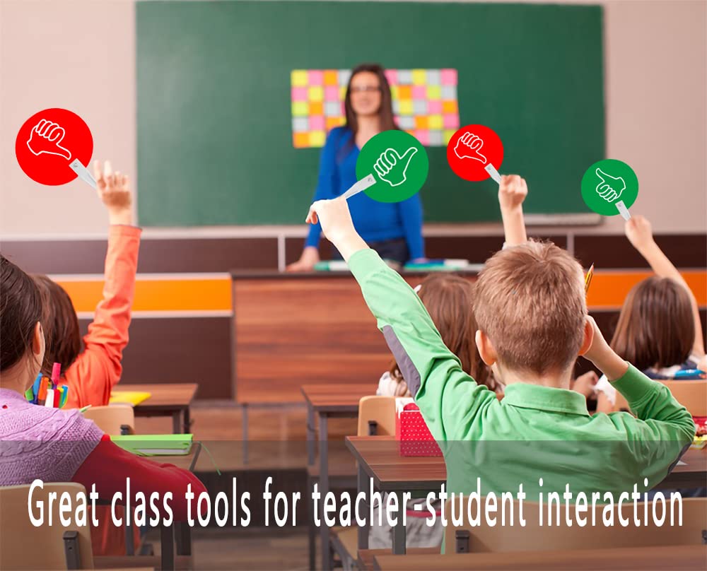 Ancasuna Thumbs Upthumbs Down Paddles For Classroom Voting Teacher ...