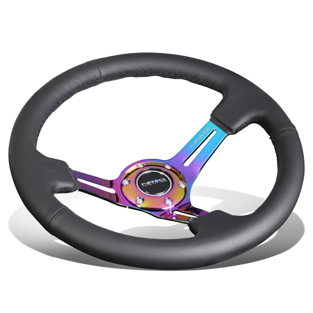 Amazon.com: NRG REINFORCED STEERING WHEEL RST-018R-MCBS + USPL STICKER ...
