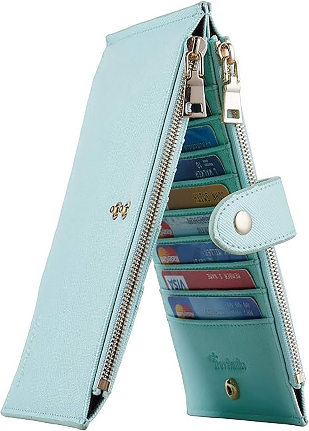 Amazon.com: Travelambo RFID Wallet Women Large Size Bifold Multi Card ...