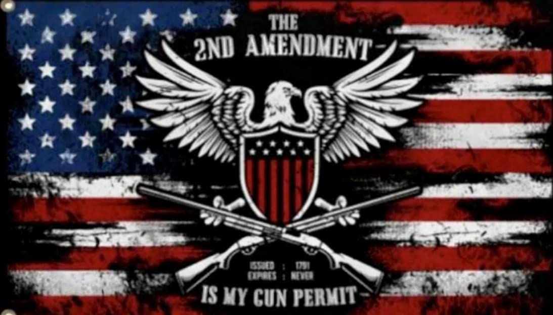Amazon.com : 2nd Amendment Flag, 3x5 ft Patriotic Pro Gun Second ...