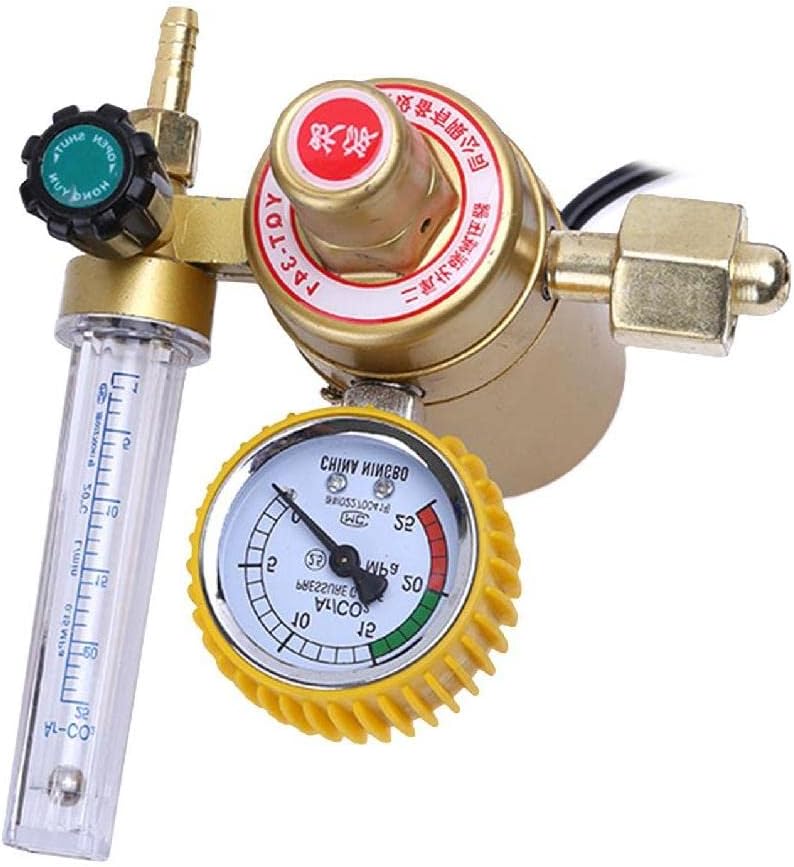 Amazon.com: Upgraded CO2- Flow Meter 0-25MPa Pressure Regulator Gauge for Weld MigTig Welding ...