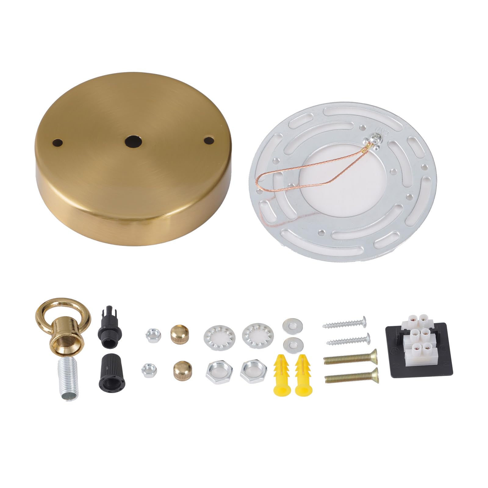 PiWWPi Light Canopy Kit Gold, 4.72" Chandelier Canopy, Iron Ceiling ...