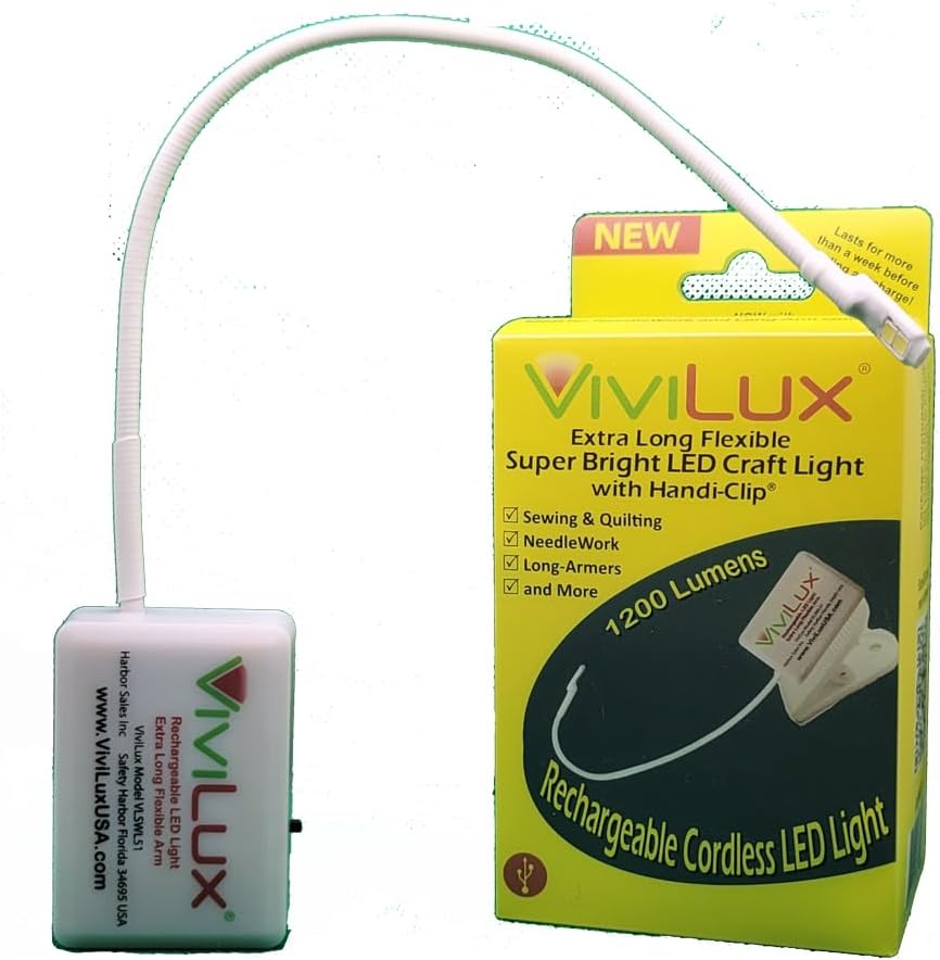 ViviLux Extra Long Flexible LED Craft Light, Rechargeable Battery ...
