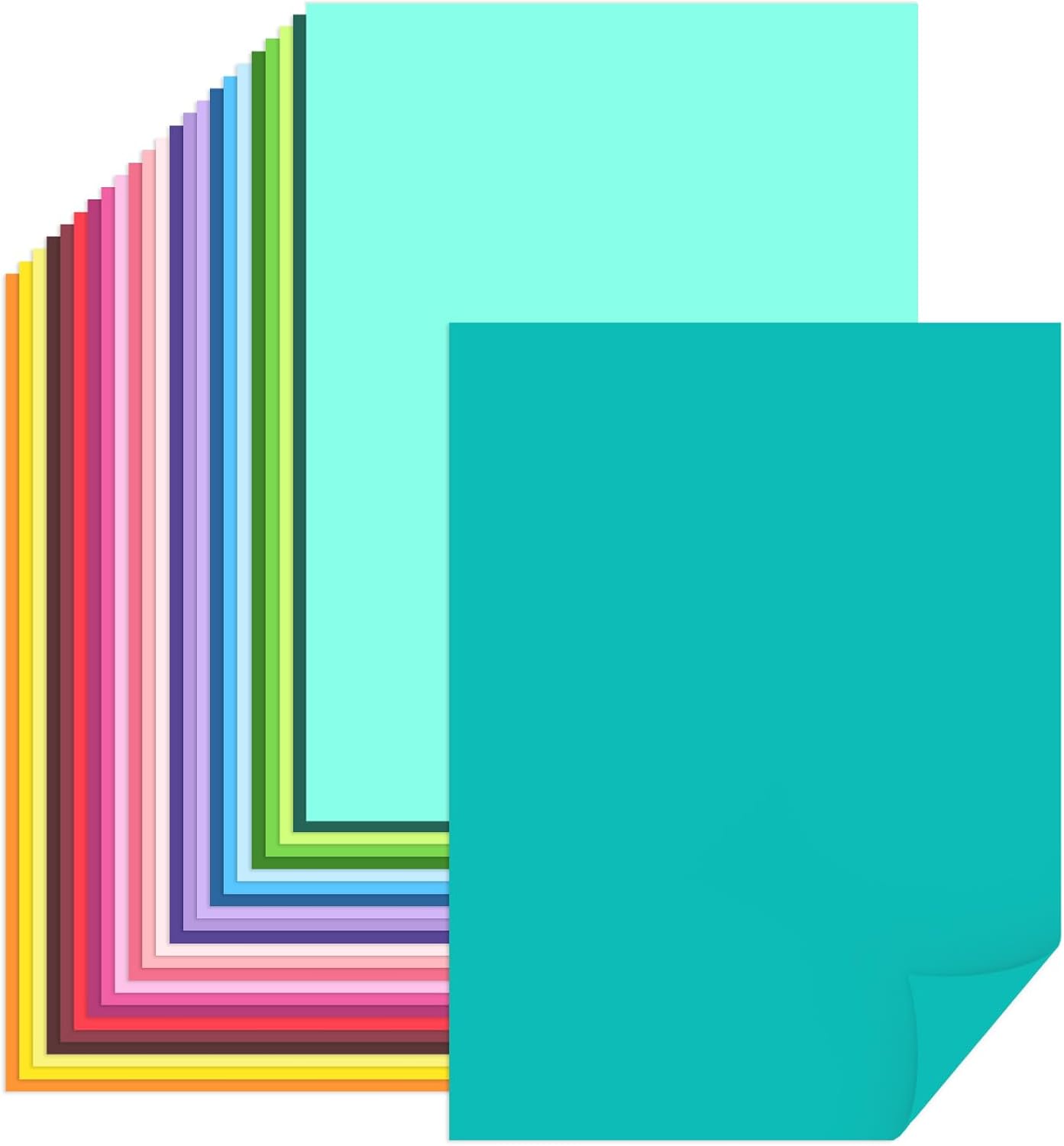 Amazon.com : 240 Sheets Colored Card Stock Printer Paper A4 & 8.5X11 ...