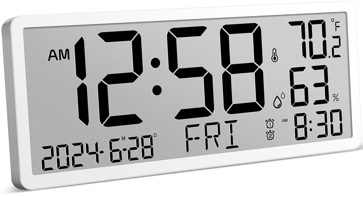 Amazon.com: MASHI 14" Large Digital Wall Clock Battery Operated with ...