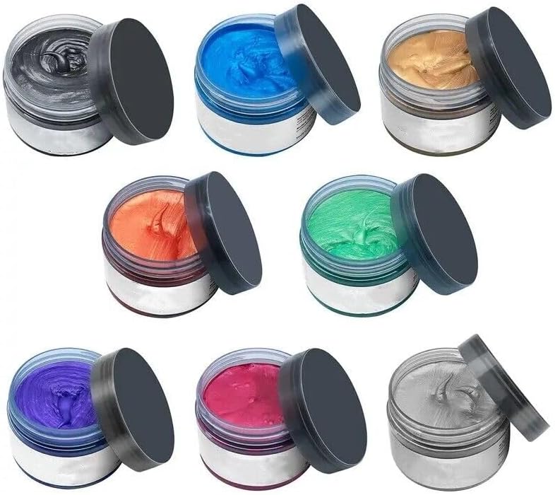 Amazon.com : 4 Colors Temporary Hair Color Wax,Blue Purple Pink Green ...