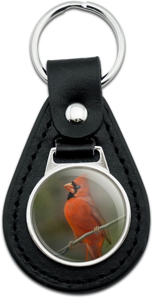 Amazon.com: Hand Painted Red Male Cardinal Bird Keychain : Clothing ...