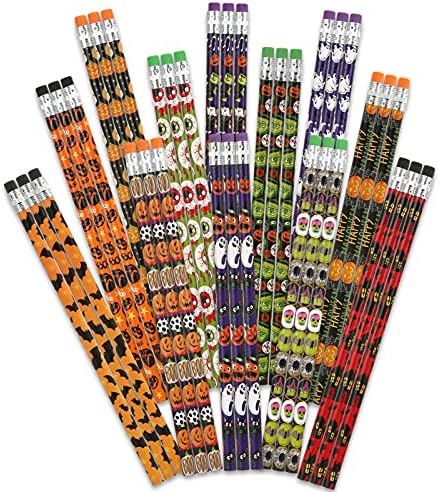 Kesote 36pcs Halloween Themed Pencil Set, 12 Patterns Halloween Pencil ...
