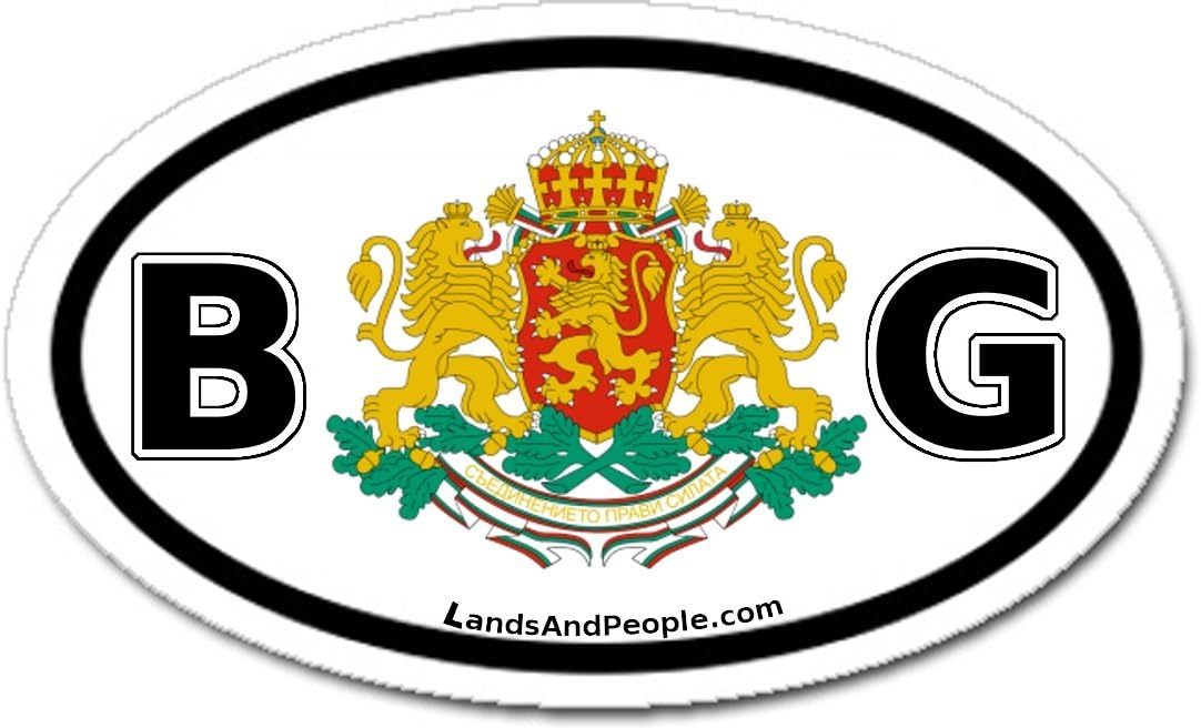 Amazon.com - Bulgaria BG Flag Car Bumper Sticker Decal Oval