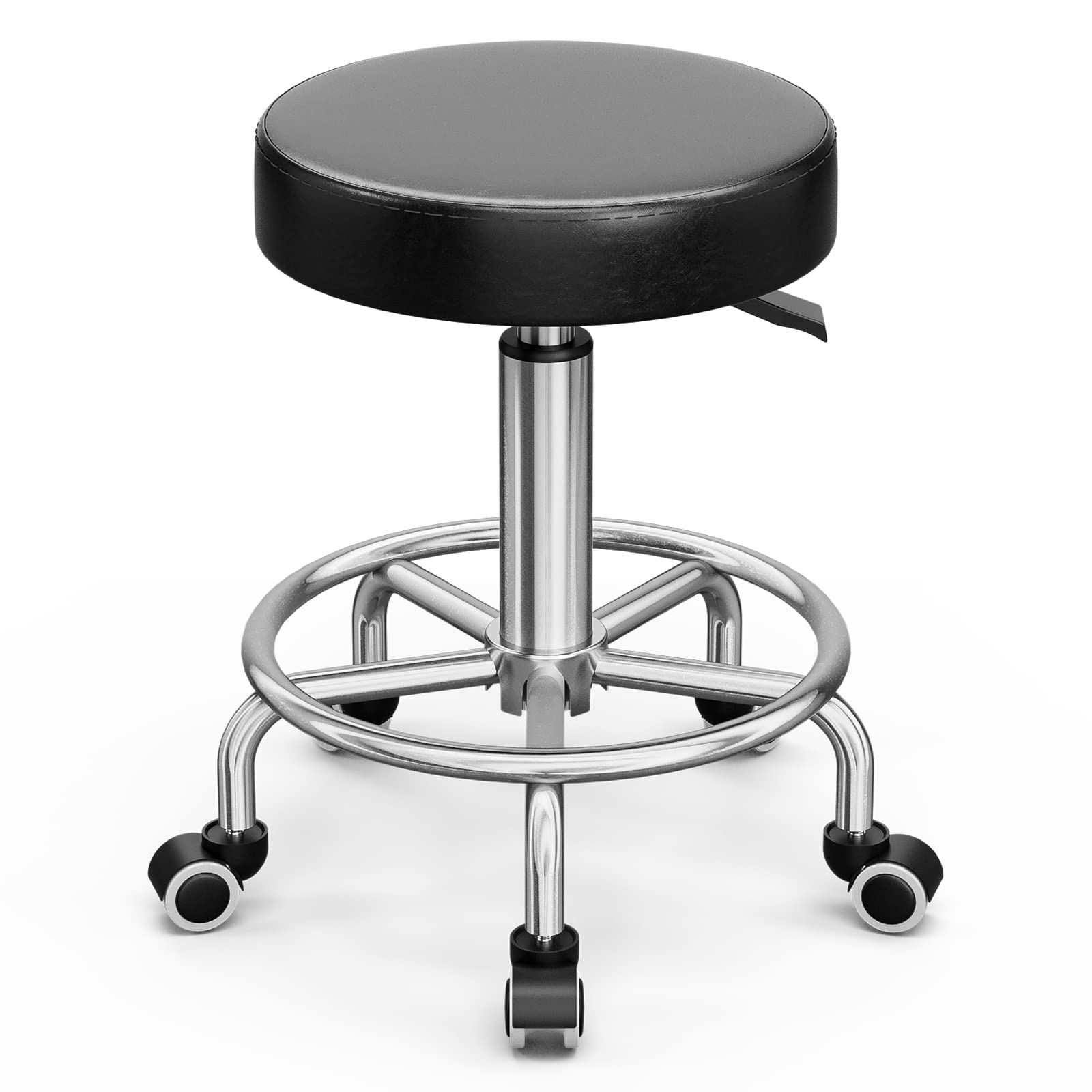 Amazon.com: Icoget 360 Swivel Round Rolling Stool Chair, Height ...