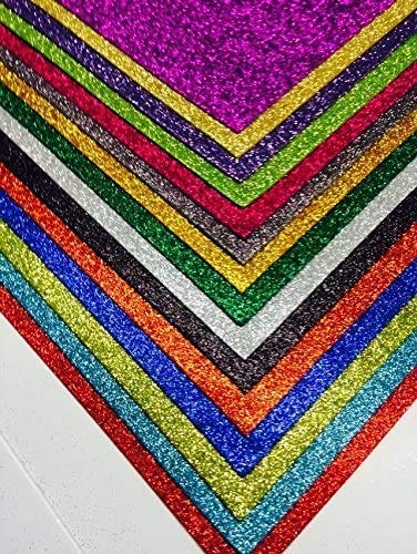 HRBS Sparkle EVA Foam A4 Size Glitter Sheets for DIY Arts and Crafts ...