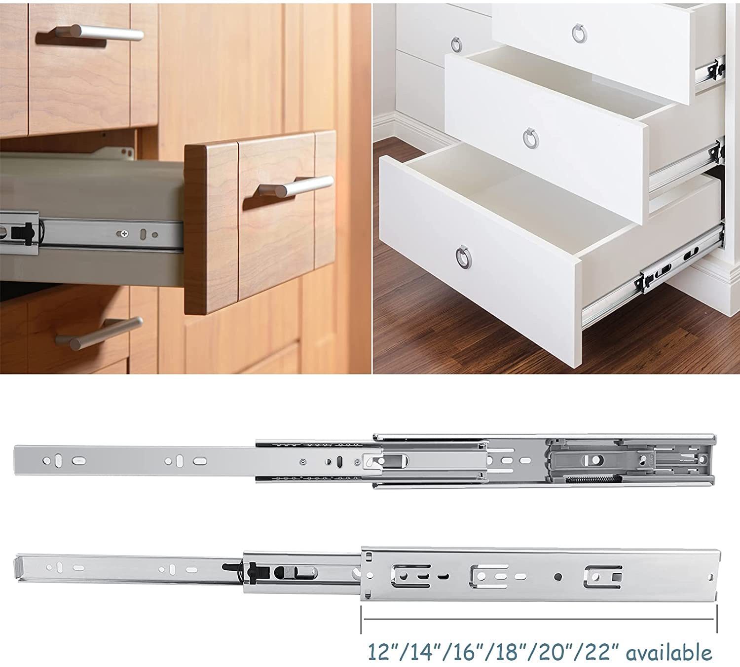 Snapklik.com : Gobrico 14-Inch Soft Close Side Mount Drawer Slides