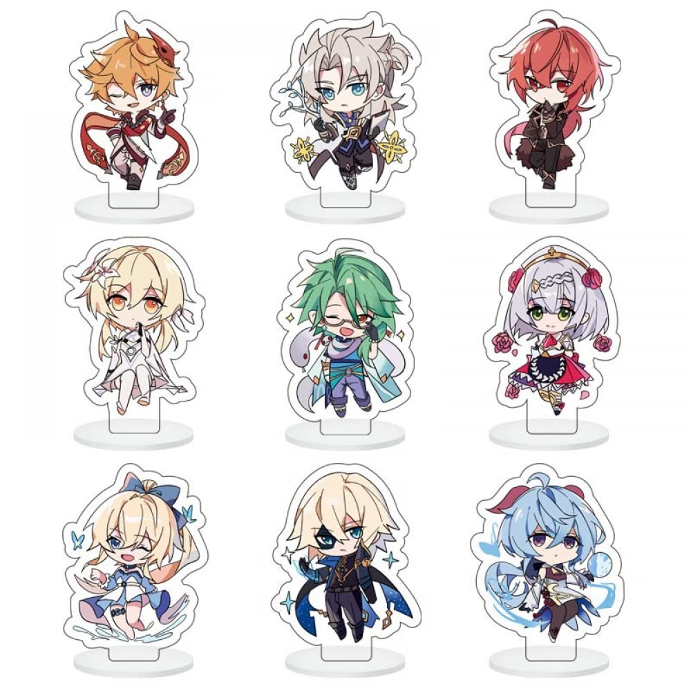 Buy Goodern 9 Pcs Genshin Impact Acrylic Stand Figure Genshin Impact ...