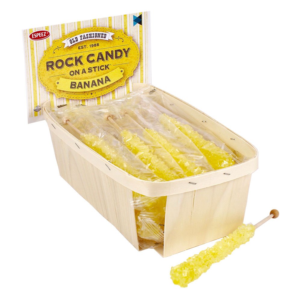 Amazon.com : Extra Large Rock Candy Sticks: 24 Banana Lollipop - Yellow ...