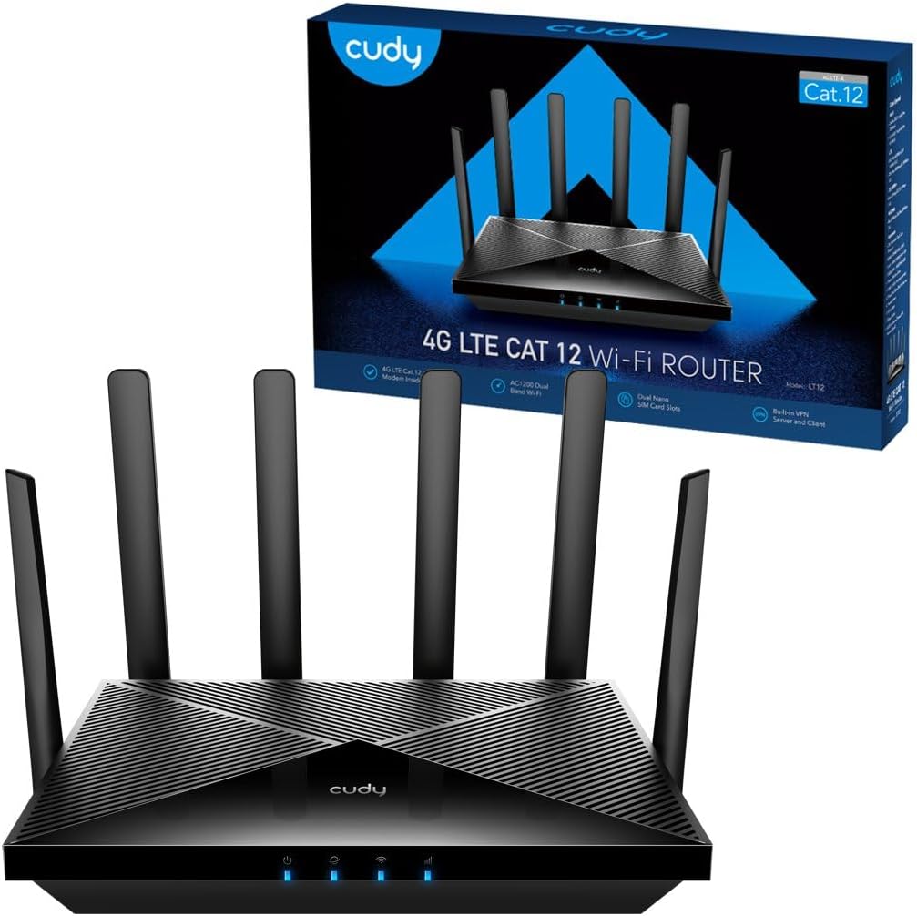 Amazon.com: Cudy 4G LTE Cat 12 WiFi Router, LTE Modem Router, Qualcomm ...