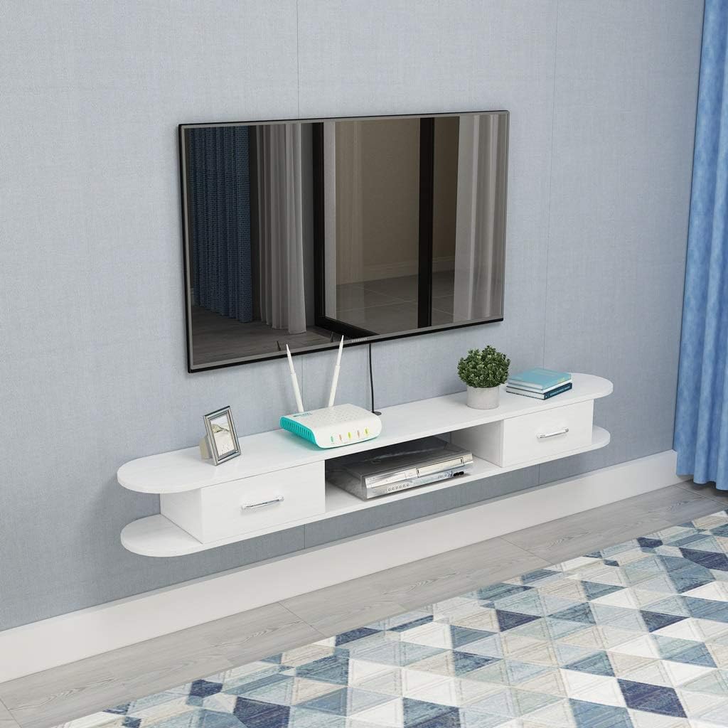 Wall-Mounted TV Cabinet Wall Shelf with Drawers Bedroom Living Room ...