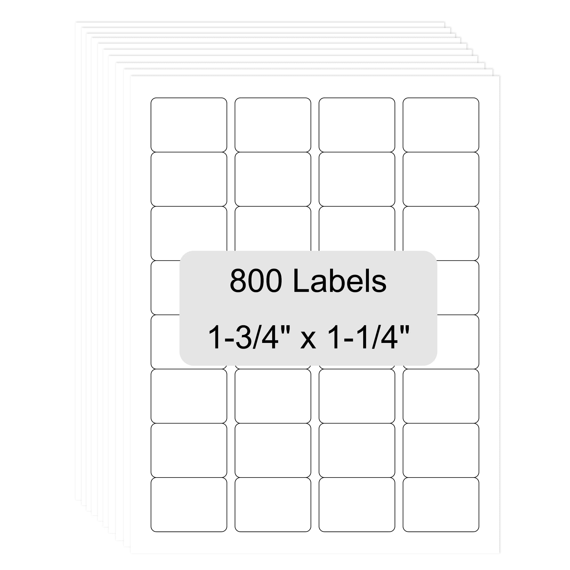 Amazon.com : Mr-Label 1-3/4" x 1-1/4" Printable Matte White Waterproof ...