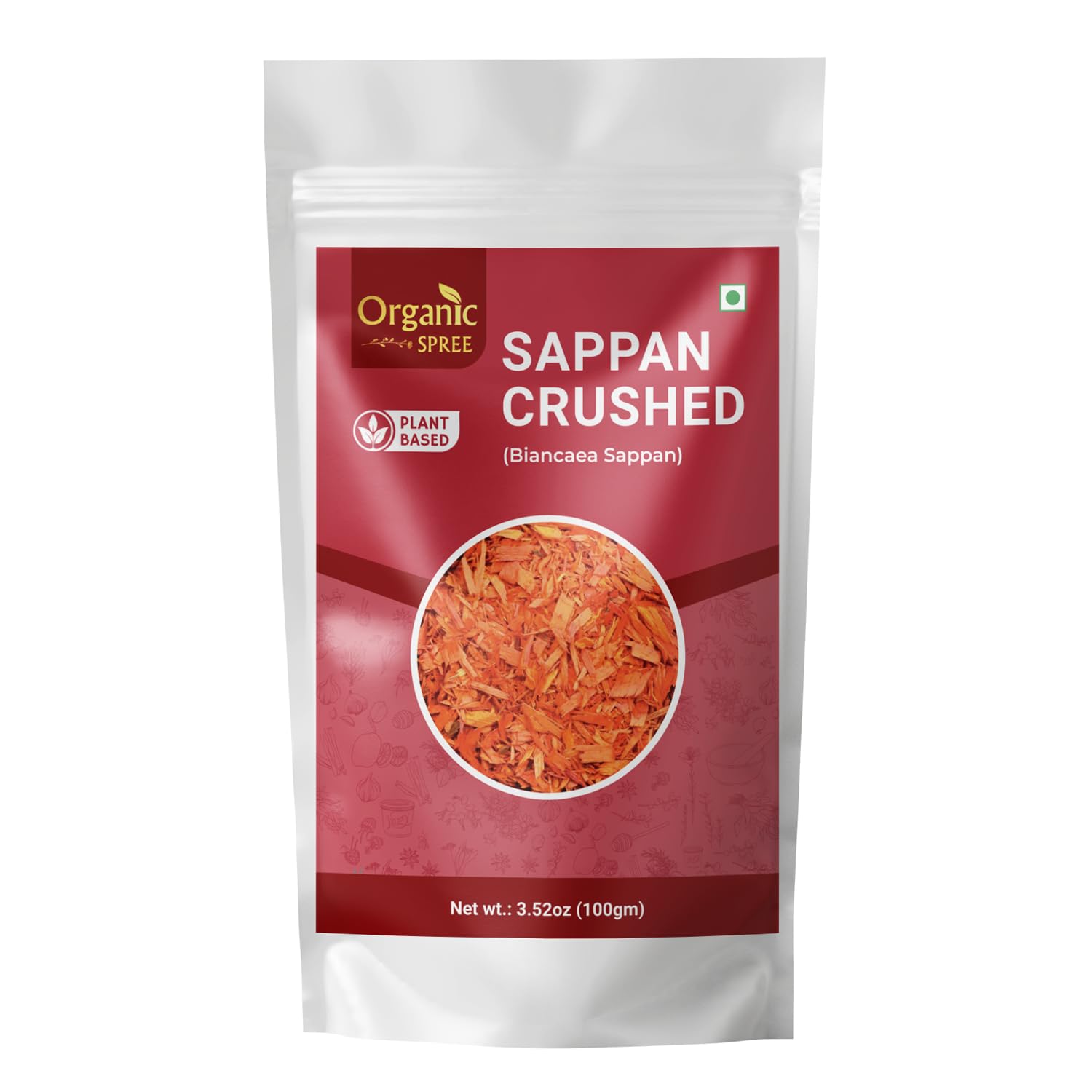 Amazon.com: Organic Spree Sappan Crushed 100gm (3.52oz) Biancaea Sappan ...