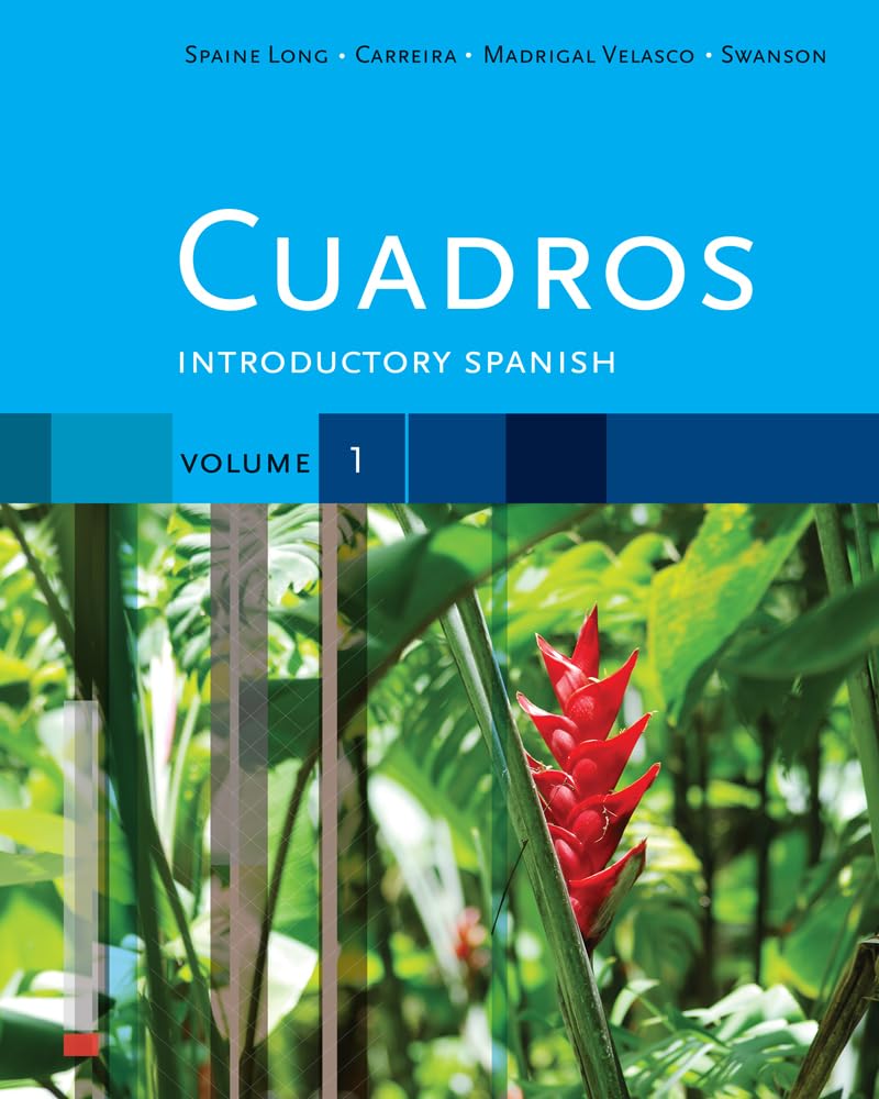Amazon.com: Cuadros Student Text, Volume 1 of 4: Introductory Spanish ...
