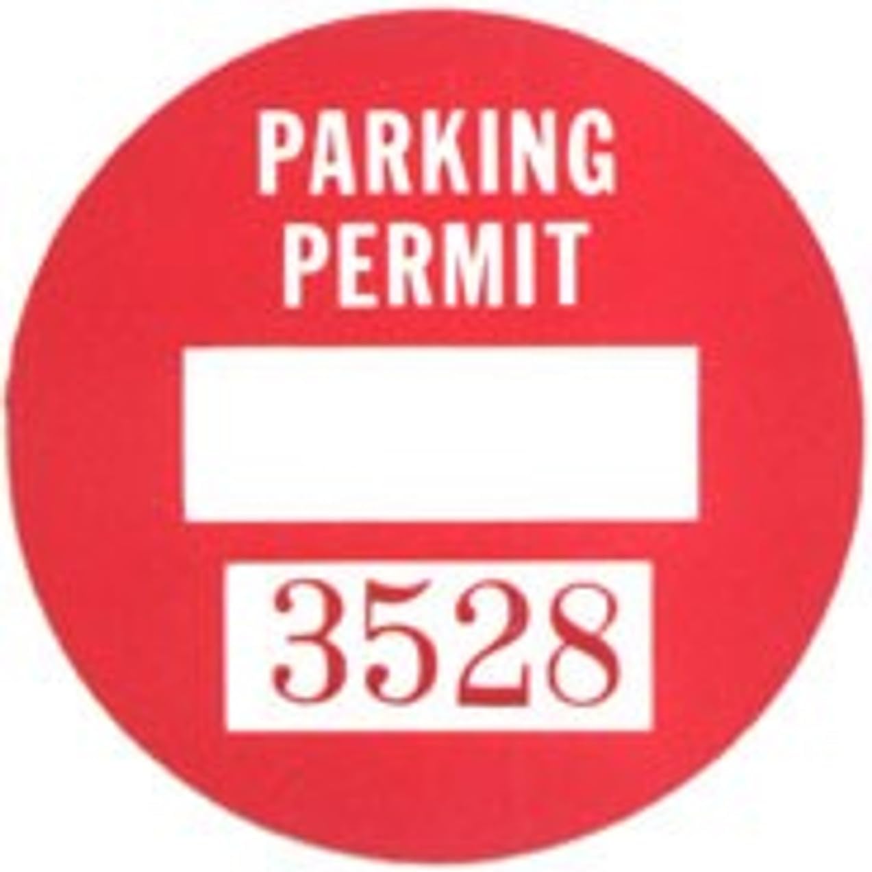 Amazon.com: Parking Permit Window Decals 100 Round Shape - Reverse ...