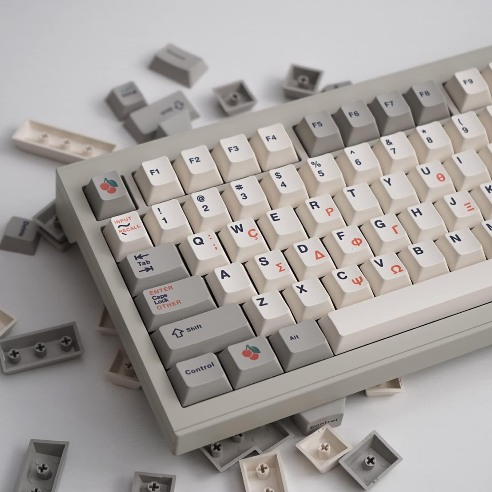 Retro 9009 Keycaps PBT Dye Sub Cherry Profile Custom Keycap Fit for 61 ...