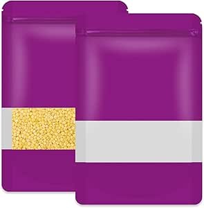 Amazon.com: PQZKLDP 50 Pieces Smell Proof Purple Resealable Matte ...