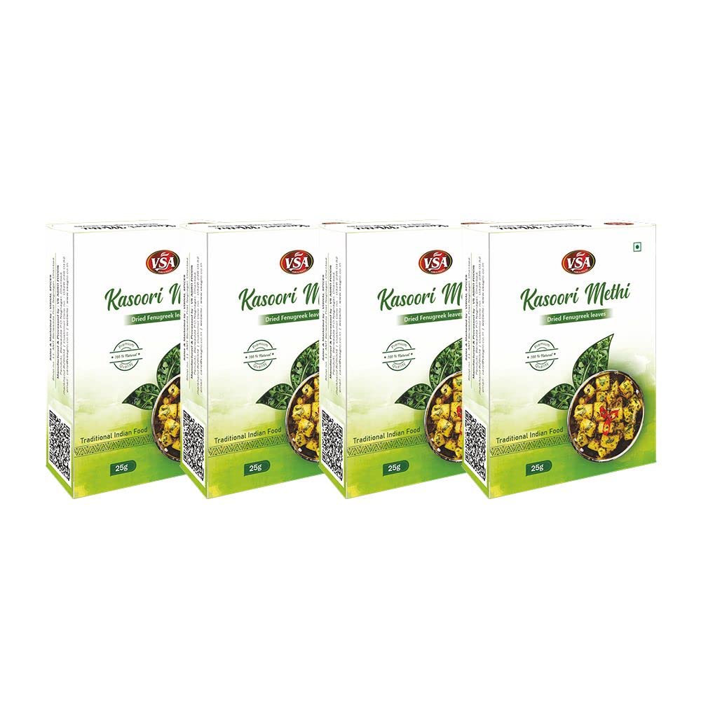 VSA 25Gm Kasoori Methi Box (Pack Of 4) : Amazon.in: Grocery & Gourmet Foods