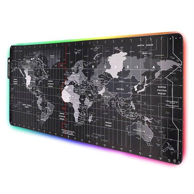 VERITY World Map Mouse Pad - Large Extended Soft, Non-Slip & Stitched ...