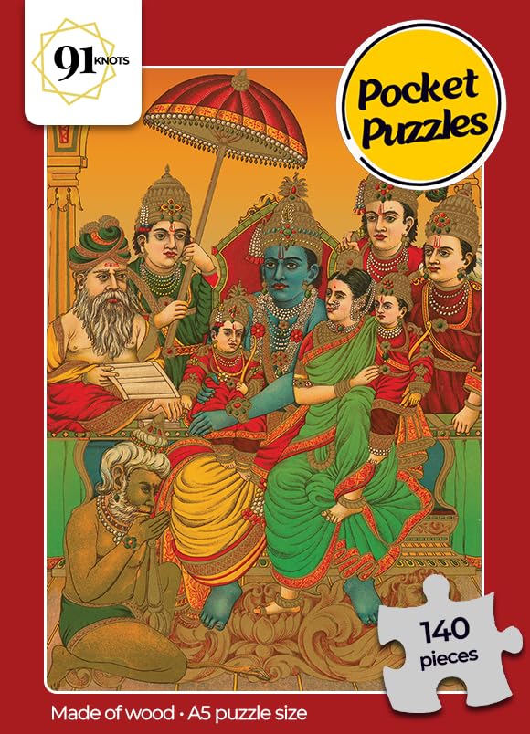 Buy 91Knots-Rama’s Royal Court| A5 Size-140 Pieces Wooden Jigsaw Puzzle ...