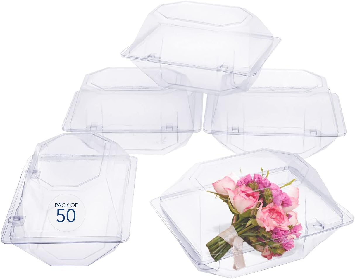 Amazon.com: Curtis Wagner Plastics CW-965 Clear Large Corsage Flower ...