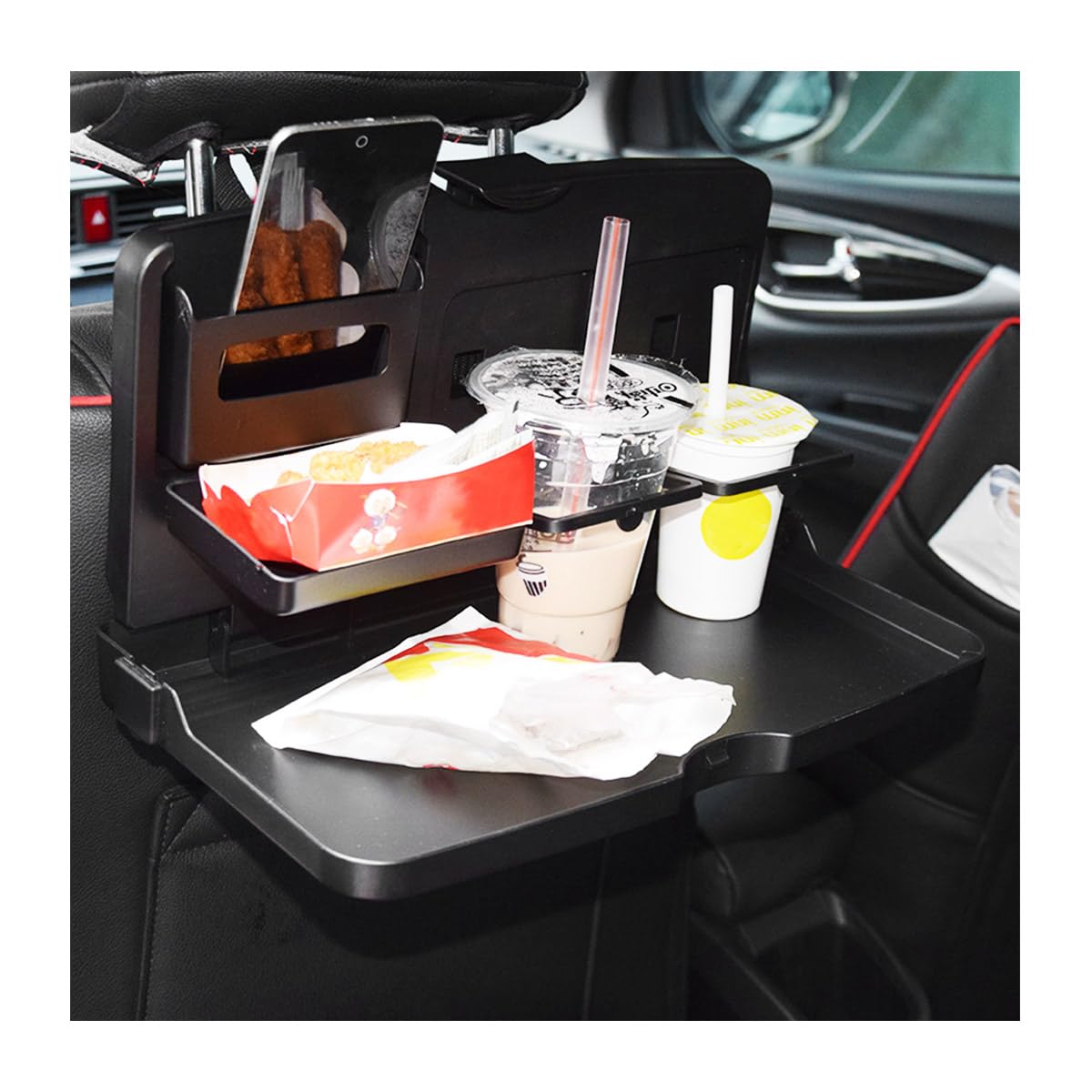 Amazon.com: Sylvil Foldable Car Food Tray Holder, Multi Functional ...