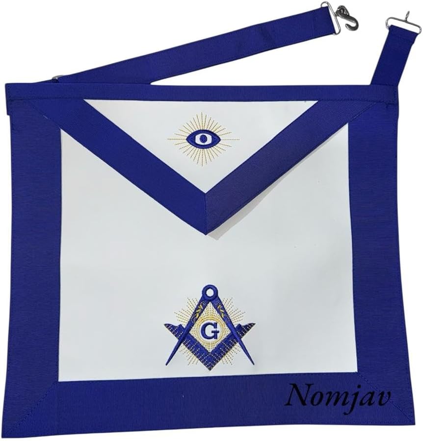 Amazon.com: Masonic Master Mason Blue Lodge Apron with Radiant G Faux ...