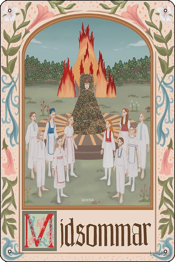 Amazon.com : Midsommar Poster Metal Tin Sign Plaque Man Cave Wall 8x12 ...