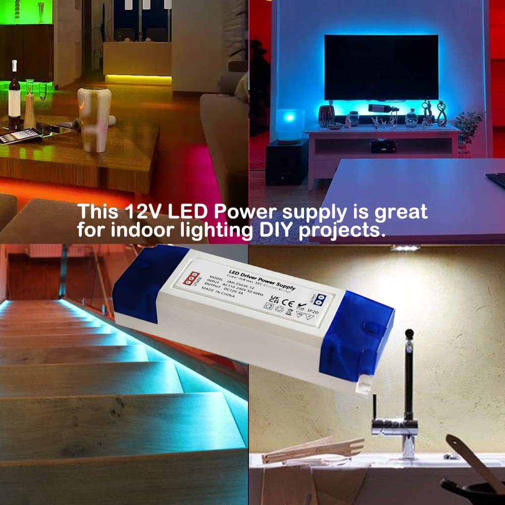 Transformer 12 Volt Under Cabinet Axfee Led Driver 12w Led Transformer