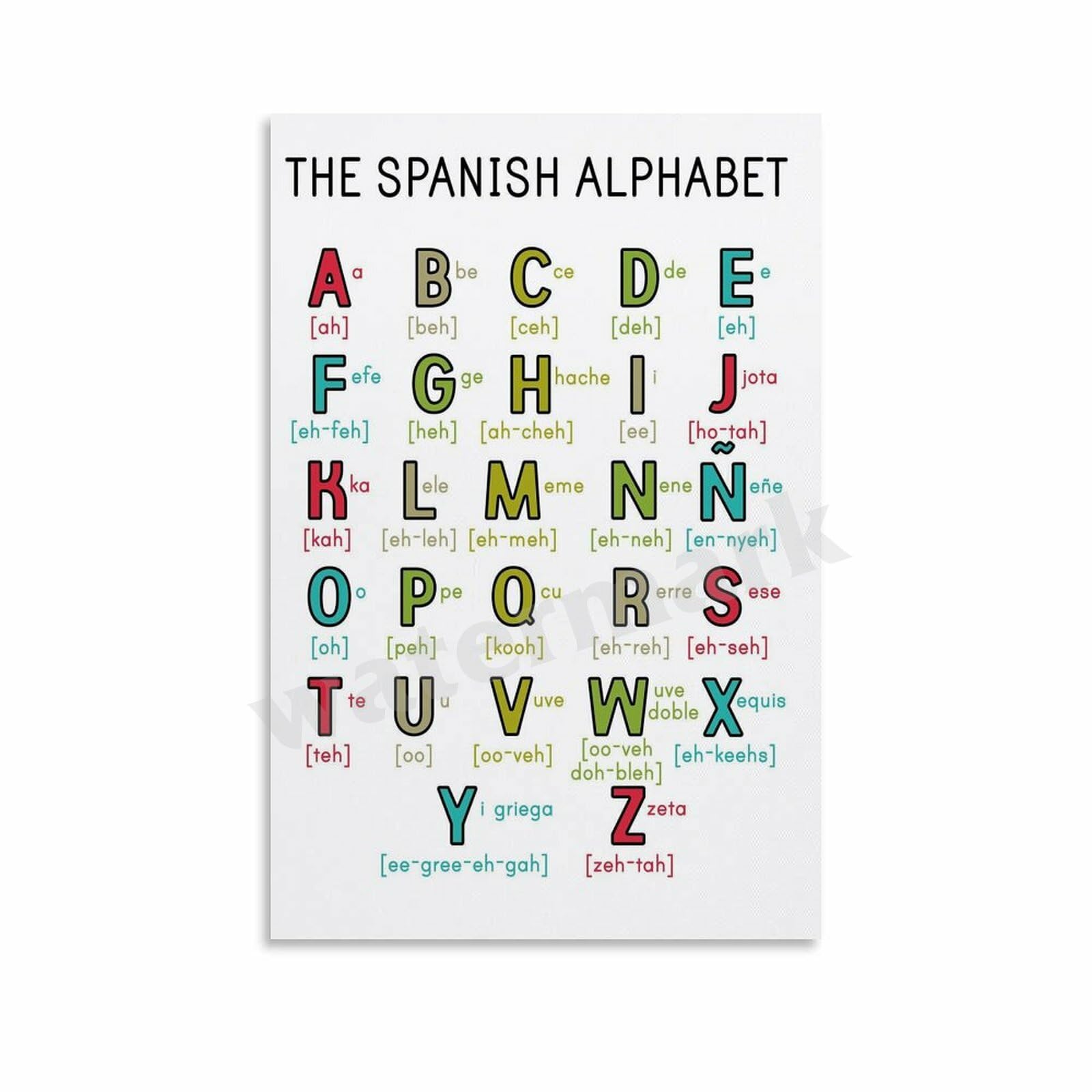 Spanisches Alphabet Plakat Spanish Animal Alphabet" Poster For Sale By