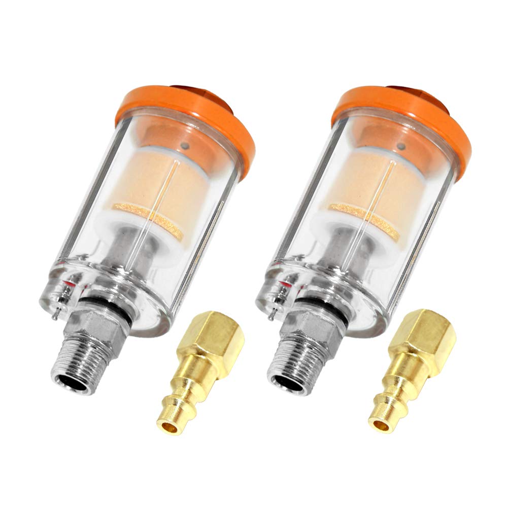 beduan Water Oil Separator Filter, 1/4" NPT Male and Female Thread ...