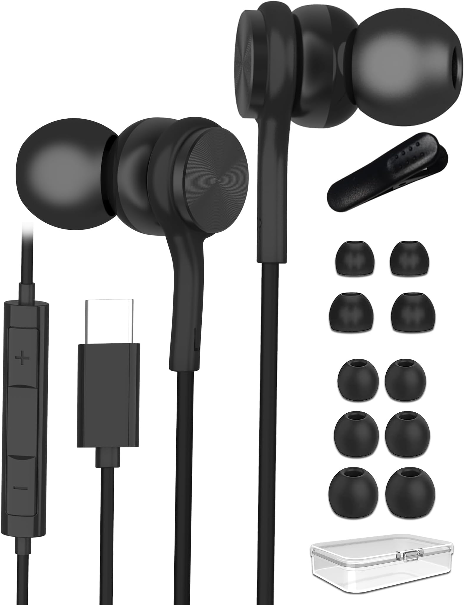 Ecouteur USB C, Écouteurs USB Type C Intra Auriculaires avec Micro Hi ...