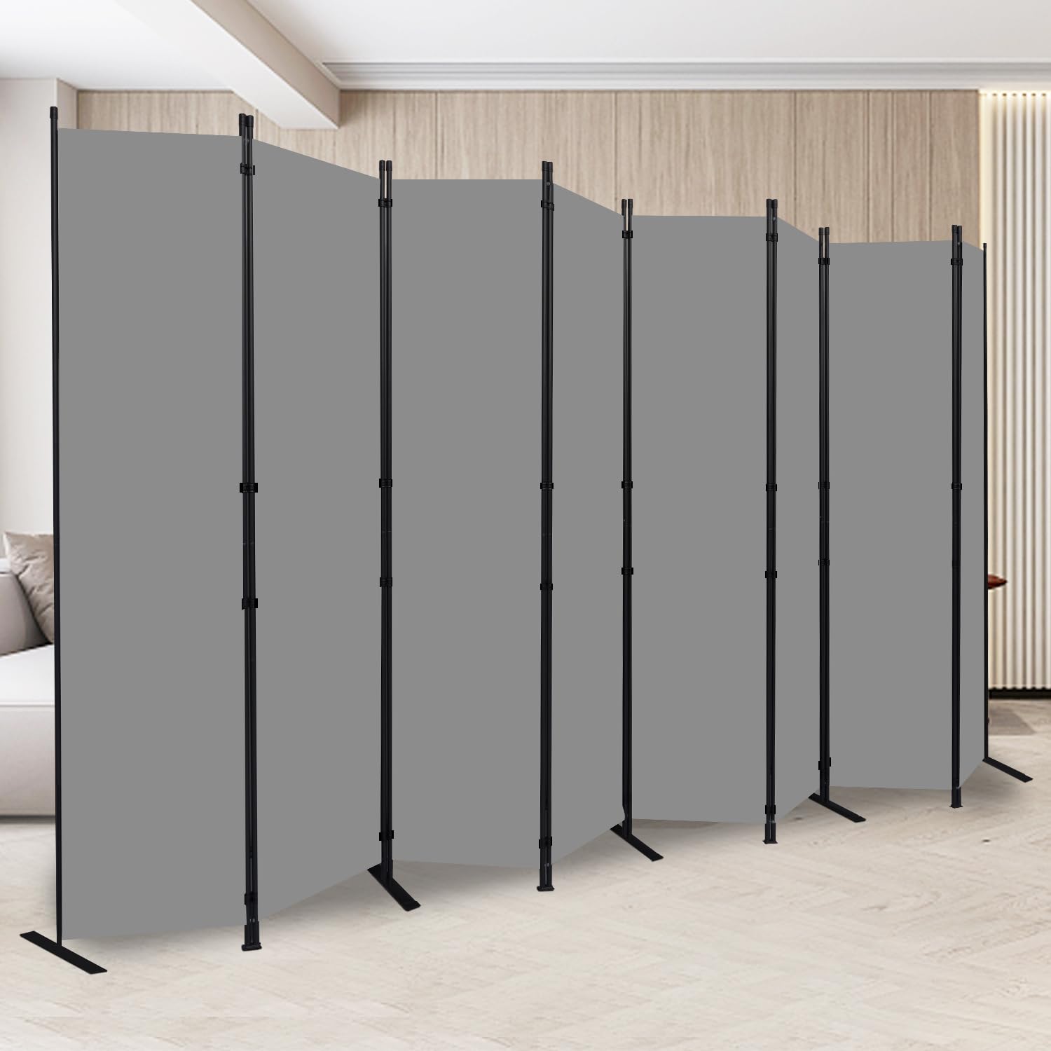 Amazon.com: Room Divider and Folding Privacy Screens 8 Panel, 14.67 Ft ...