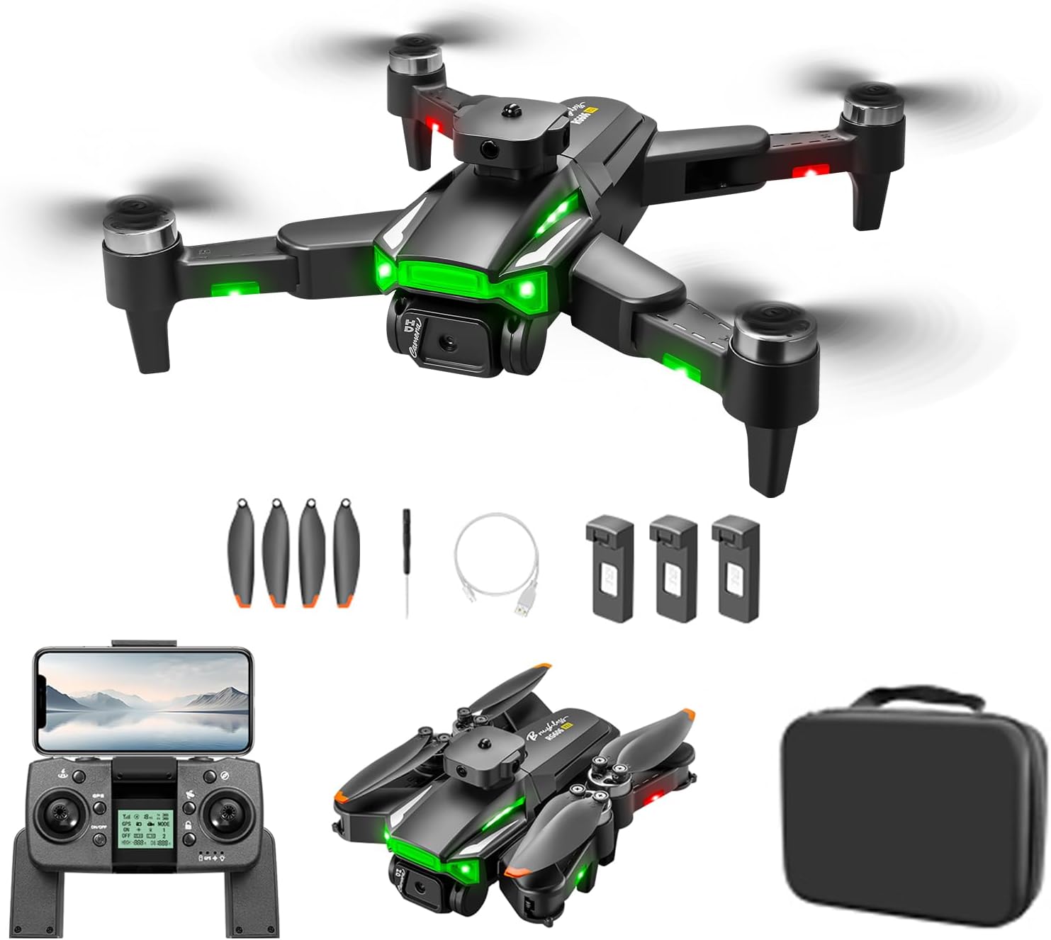 Amazon.com: GPS Drone with 4K UHD Camera for Adults ,60 Long Flight ...