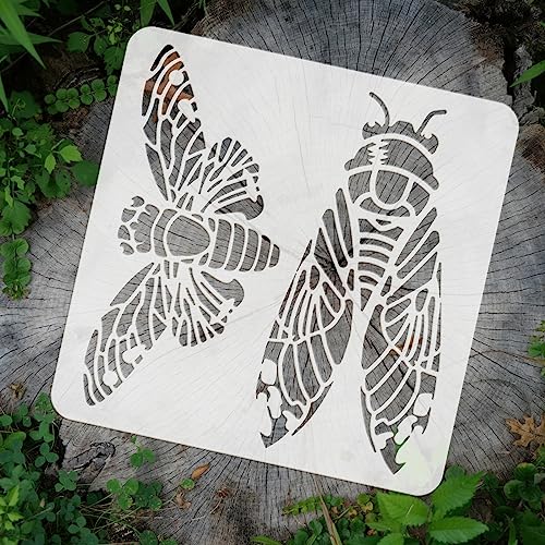 FINGERINSPIRE Cicada Stencil for Painting 30x30cm Large Cicada Bugs ...