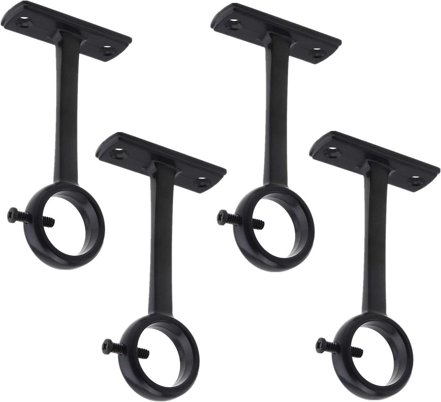 Amazon.com: HOJLKLD Ceiling-Mount Curtain Rod Brackets, Heavy Duty ...